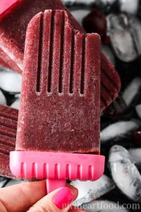 Cherry Vanilla Ice Pops | Girl Heart Food®