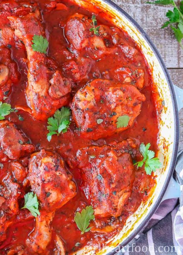 Hunter's Chicken Recipe (Easy Chicken Cacciatore) | Girl Heart Food®