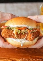 Crispy Fried Fish Burger Recipe | Girl Heart Food®