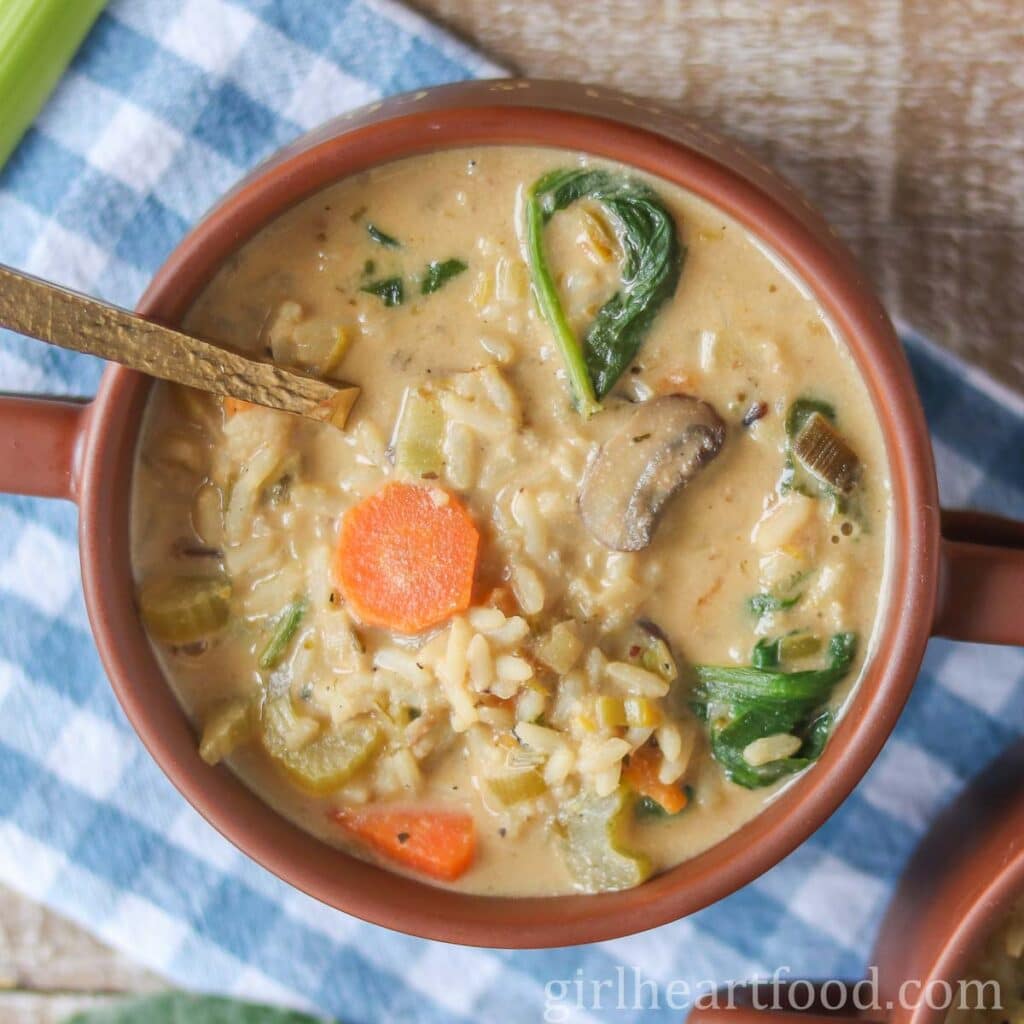 Vegetable Rice Soup | Girl Heart Food®