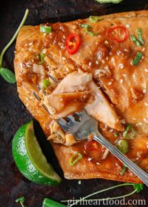 Baked Arctic Char With Honey Soy Marinade | Girl Heart Food®