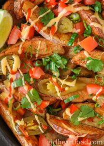 Loaded Potato Wedges | Girl Heart Food®