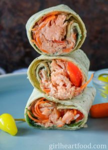Salmon Wrap With Creamy Honey Mustard Sauce | Girl Heart Food®