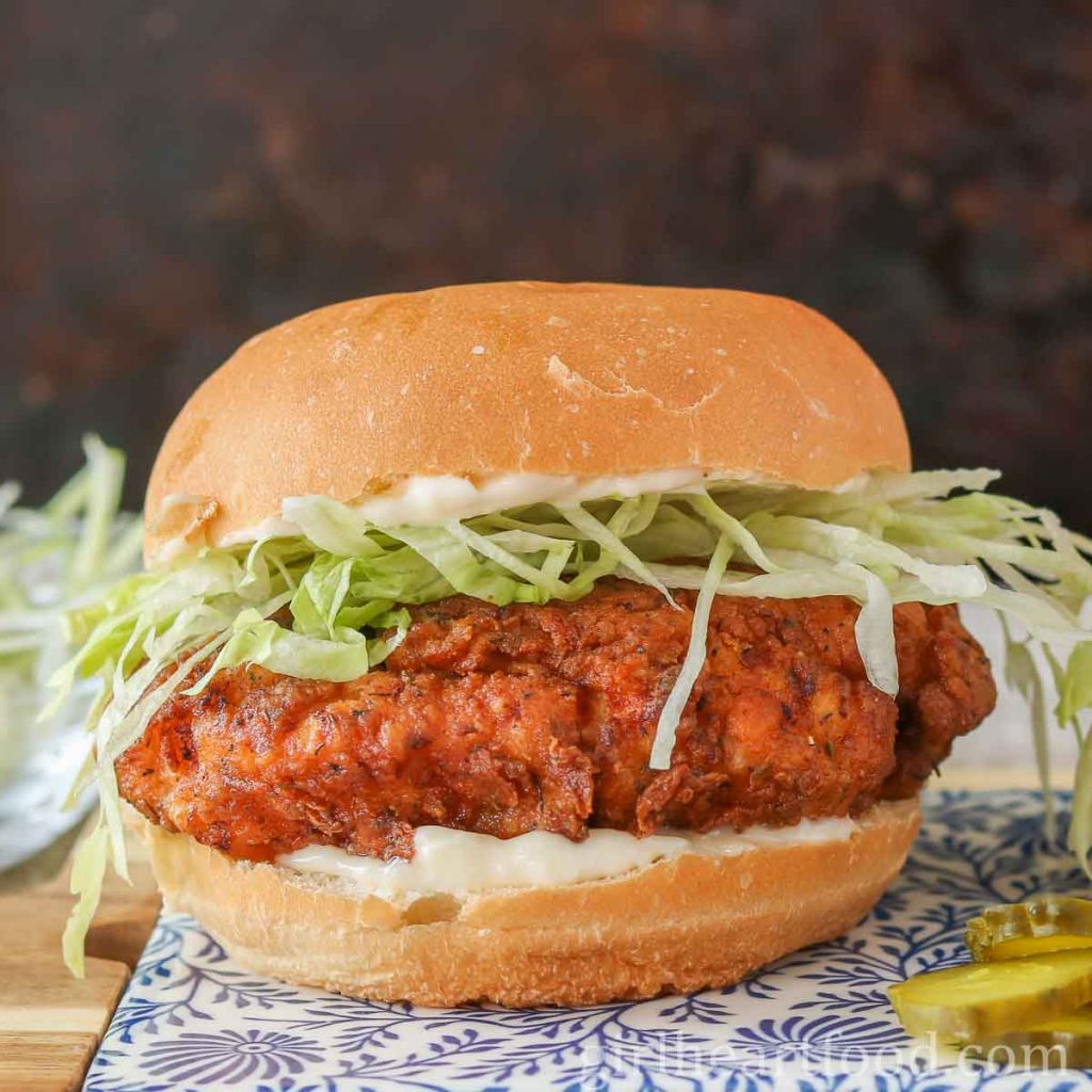 Buttermilk Fried Crispy Chicken Burger | Girl Heart Food®