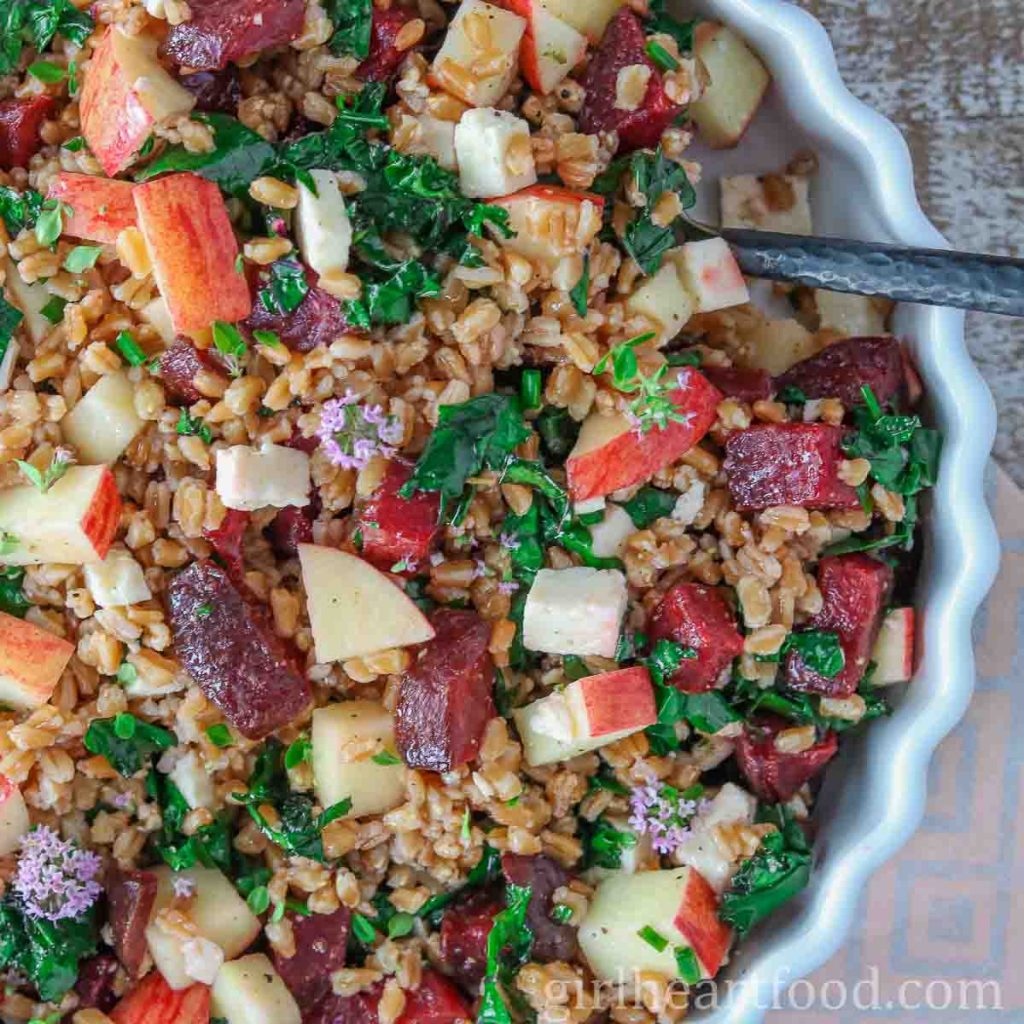 Fall Farro Salad | Girl Heart Food®