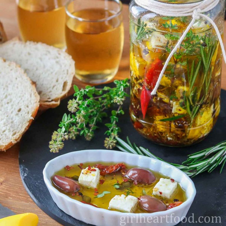 Marinated Feta Recipe | Girl Heart Food®