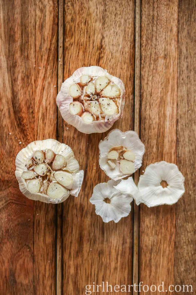 Roasted Garlic Hummus Recipe | Girl Heart Food®