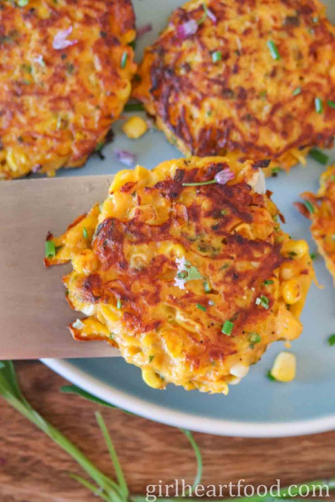 Butternut Squash Fritters With Corn | Girl Heart Food®