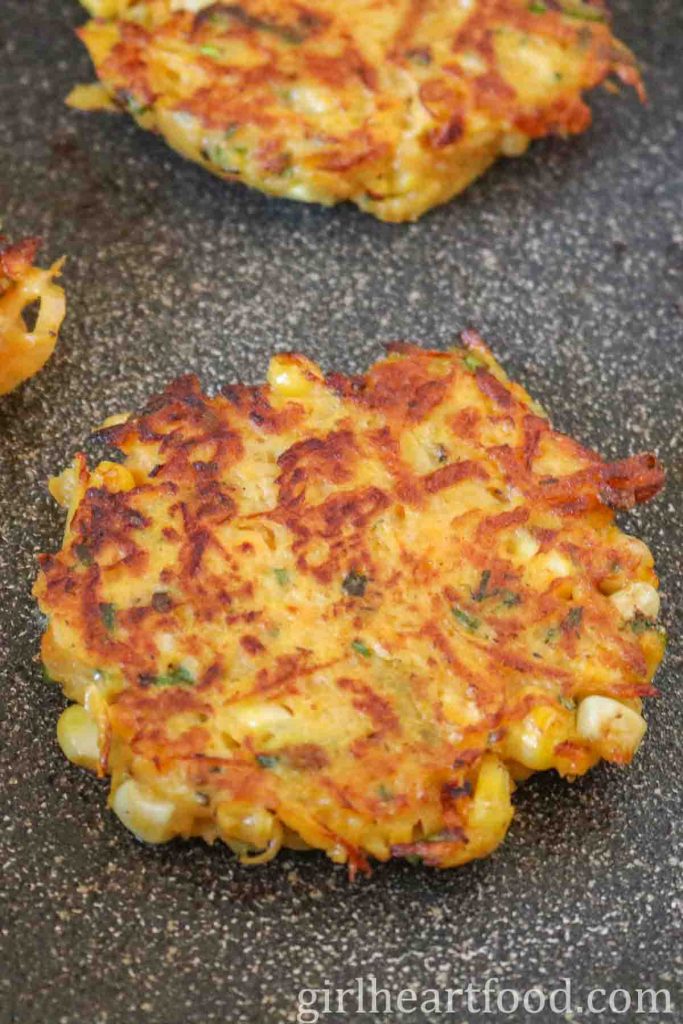 Butternut Squash Fritters With Corn | Girl Heart Food®