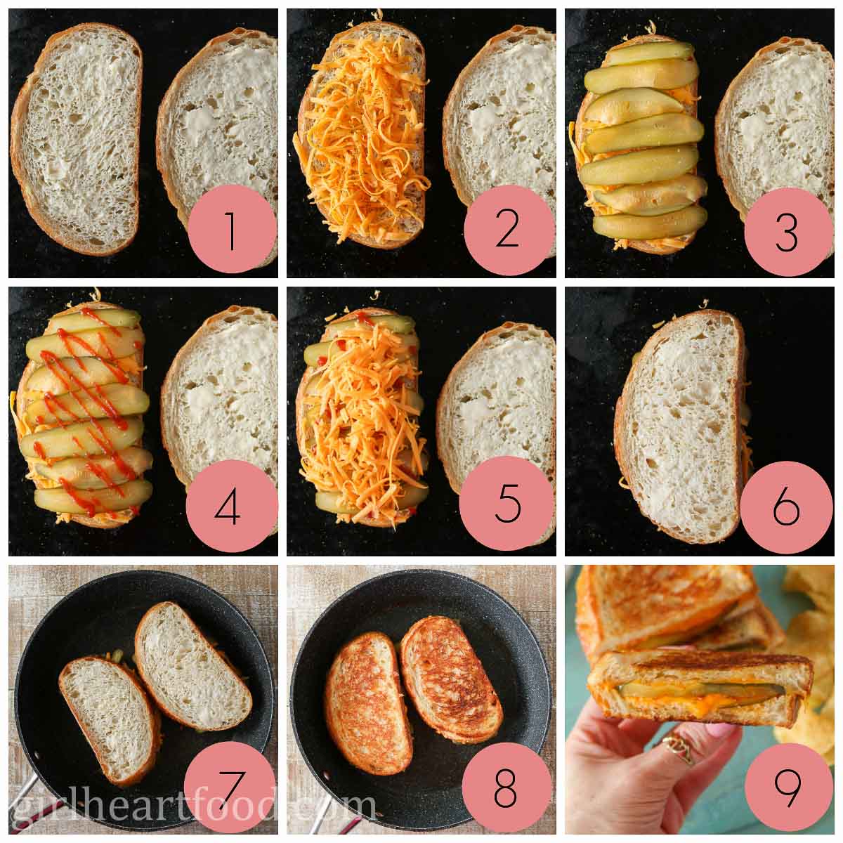 Pickle Grilled Cheese (seriously delicious!) | Girl Heart Food