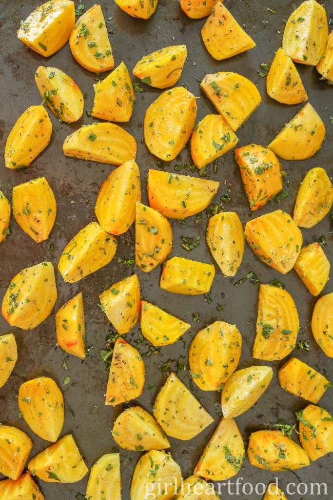 Roasted Golden Beets (Just Six Ingredients) | Girl Heart Food®