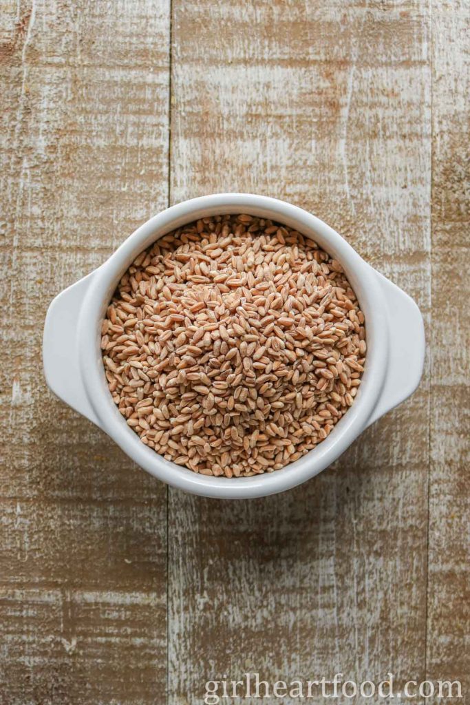 Farro With Vegetables and Veggie Sausage | Girl Heart Food®