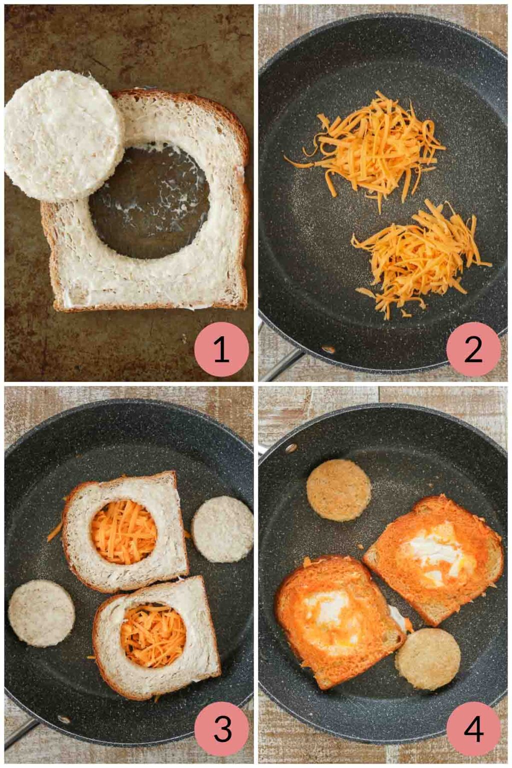 Cheesy Egg Toast Recipe (Egg-in-a-Hole) | Girl Heart Food®