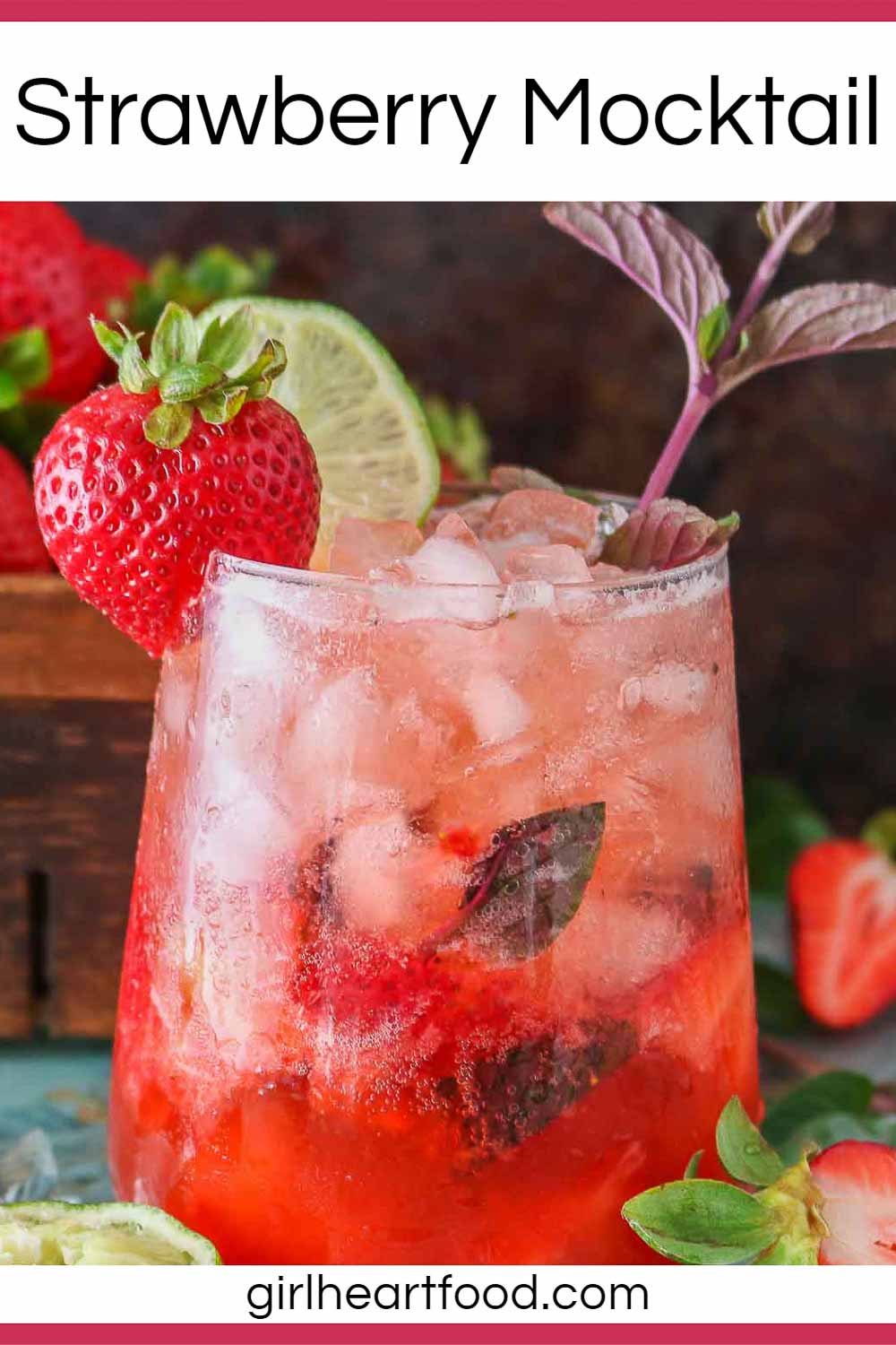 Strawberry Mocktail Recipe | Girl Heart Food®
