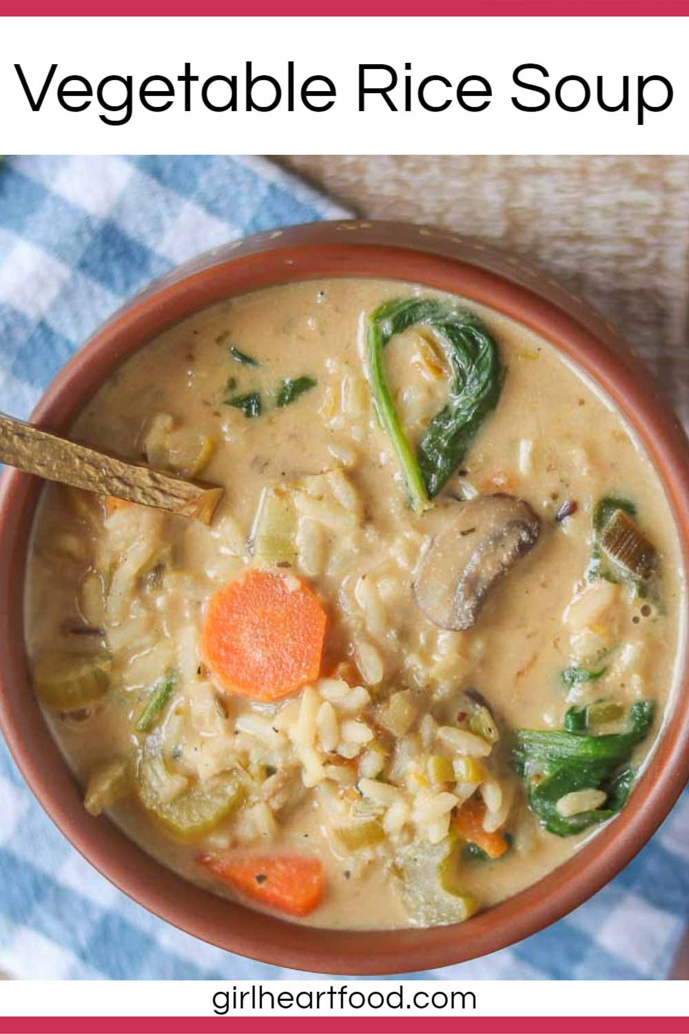 Vegetable Rice Soup | Girl Heart Food®
