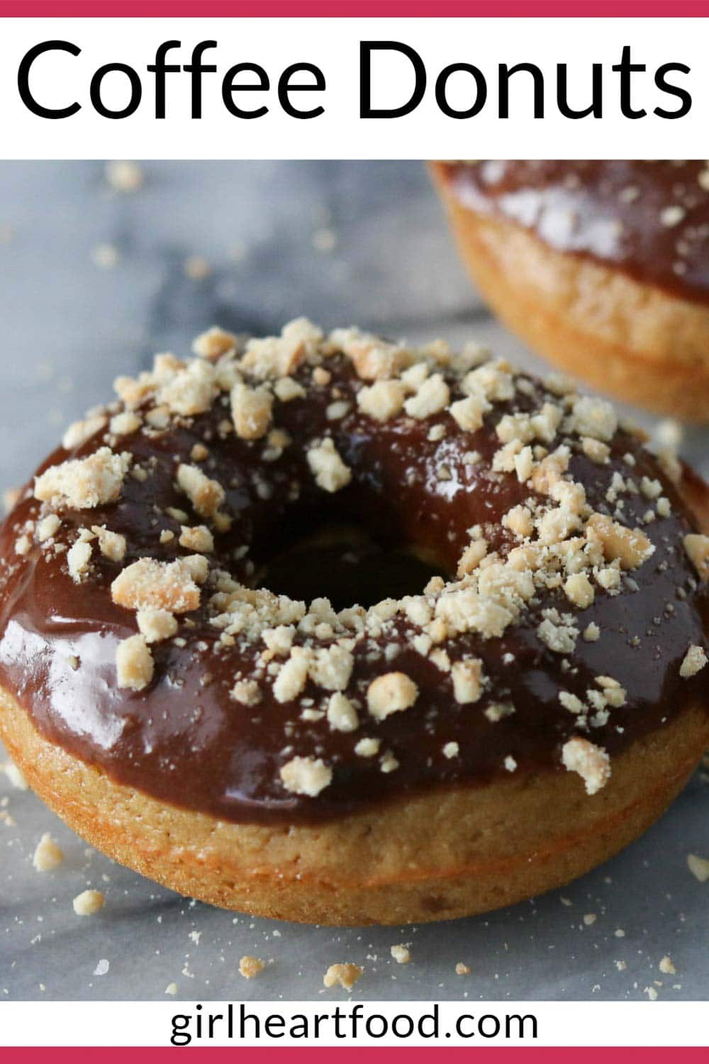 Coffee Donuts (With Peanut Butter Chocolate Glaze) | Girl Heart Food®