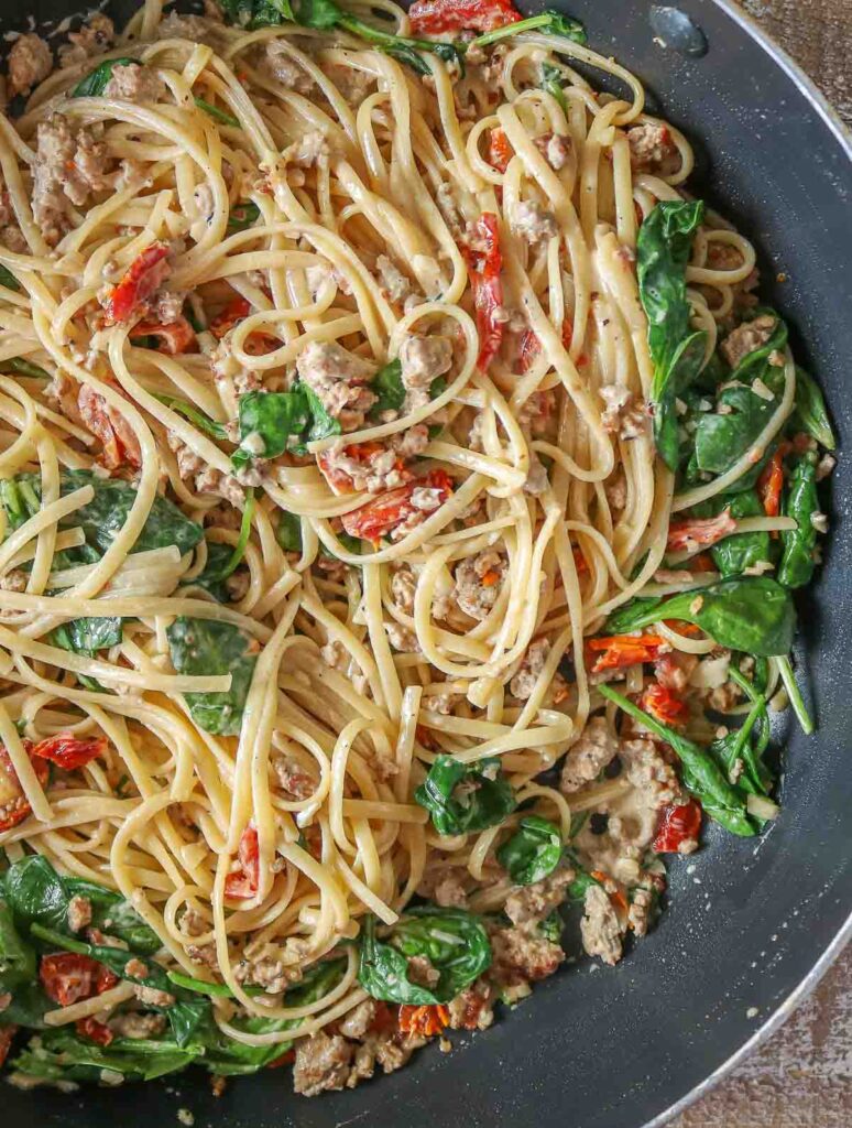 Creamy Ground Turkey Pasta Recipe | Girl Heart Food®