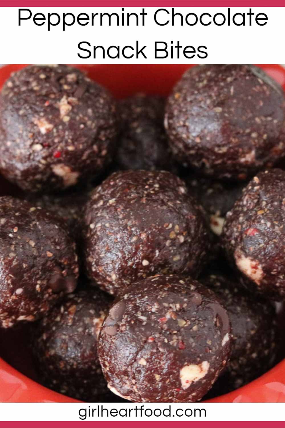 Peppermint Chocolate Snack Bites (No Bake) | Girl Heart Food®