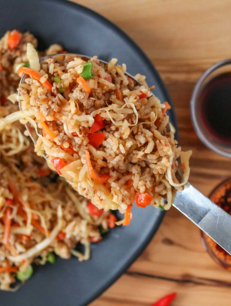 Ground Turkey Fried Rice | Girl Heart Food®