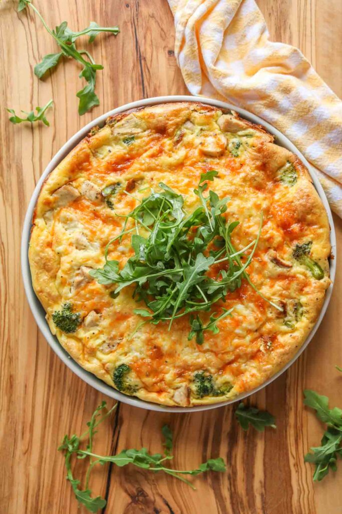 Broccoli Chicken Frittata Recipe | Girl Heart Food®