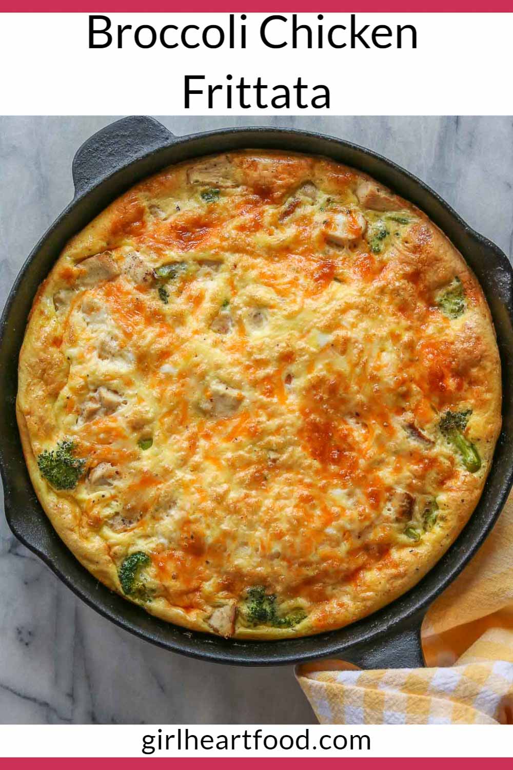 Broccoli Chicken Frittata Recipe | Girl Heart Food®