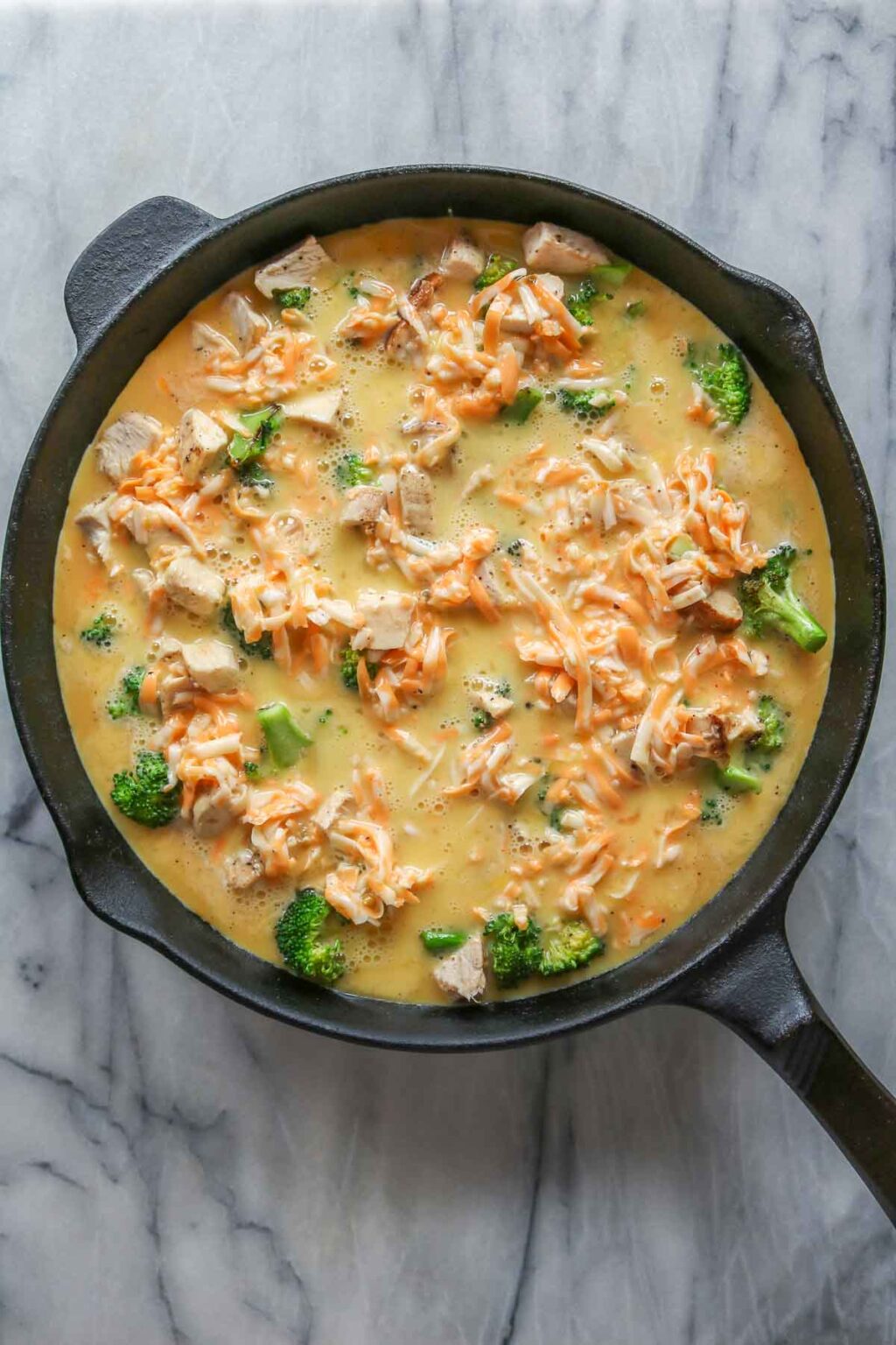 Broccoli Chicken Frittata Recipe | Girl Heart Food®