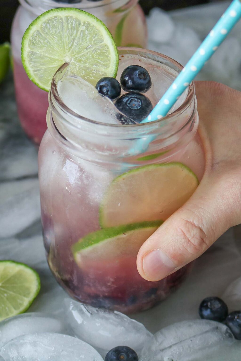 Lime Blueberry Mocktail | Girl Heart Food®