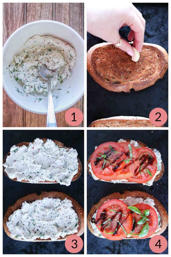 Tomato Ricotta Toast With Basil and Balsamic | Girl Heart Food®