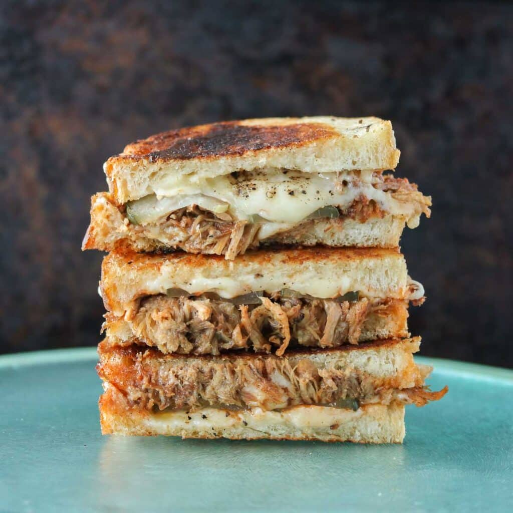 Pulled Pork Grilled Cheese Sandwich | Girl Heart Food®