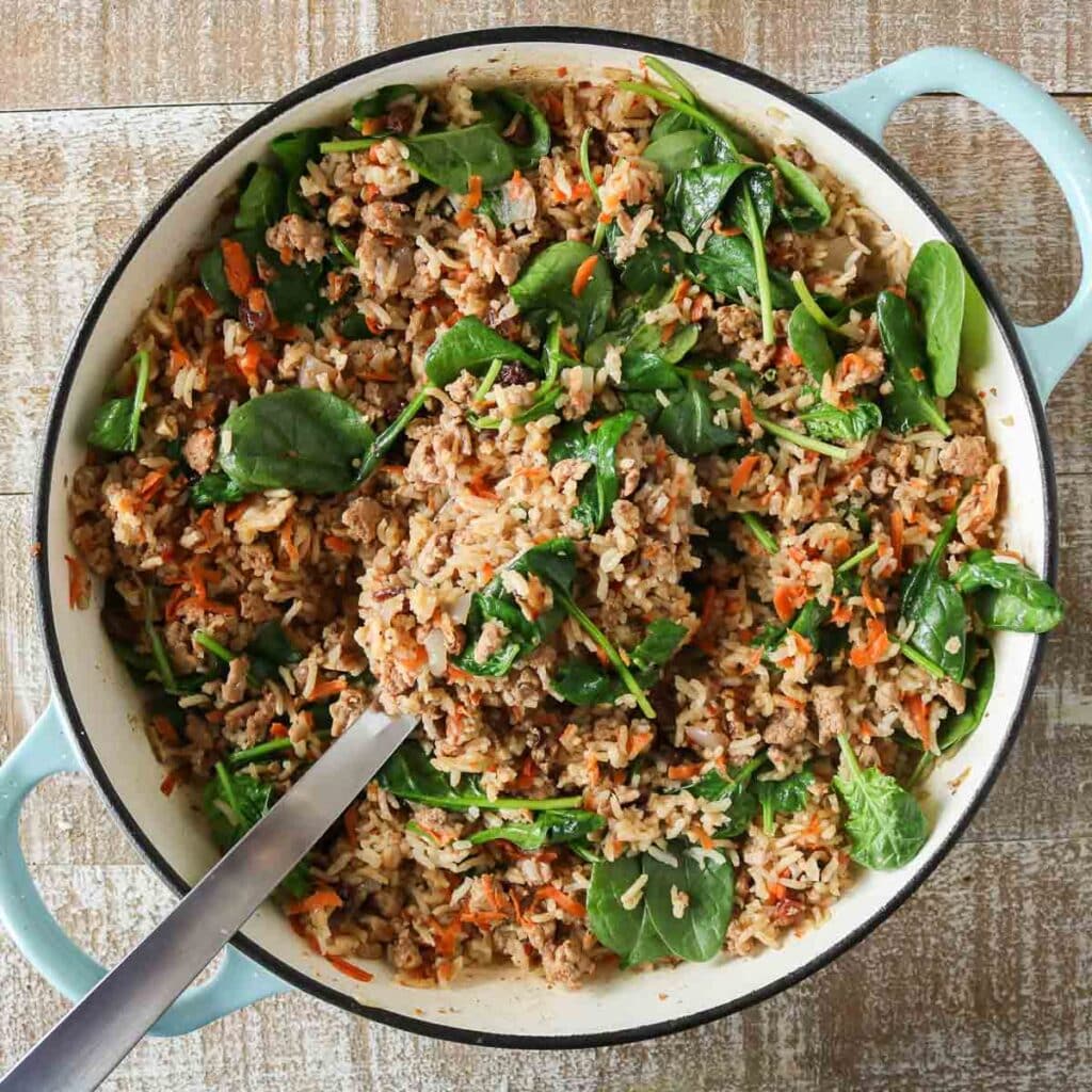 One-Pan Ground Chicken and Rice | Girl Heart Food®