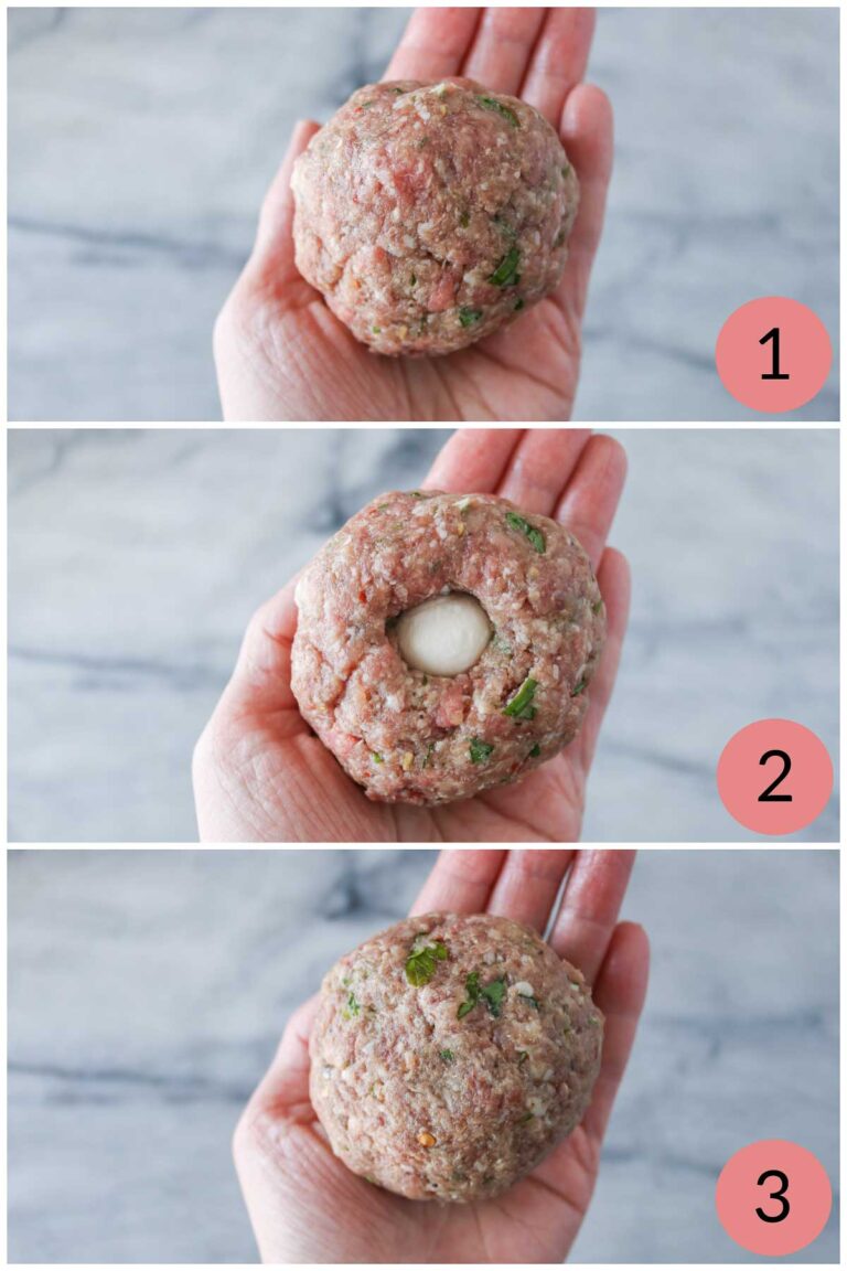 Cheesy Jumbo Meatballs | Girl Heart Food®