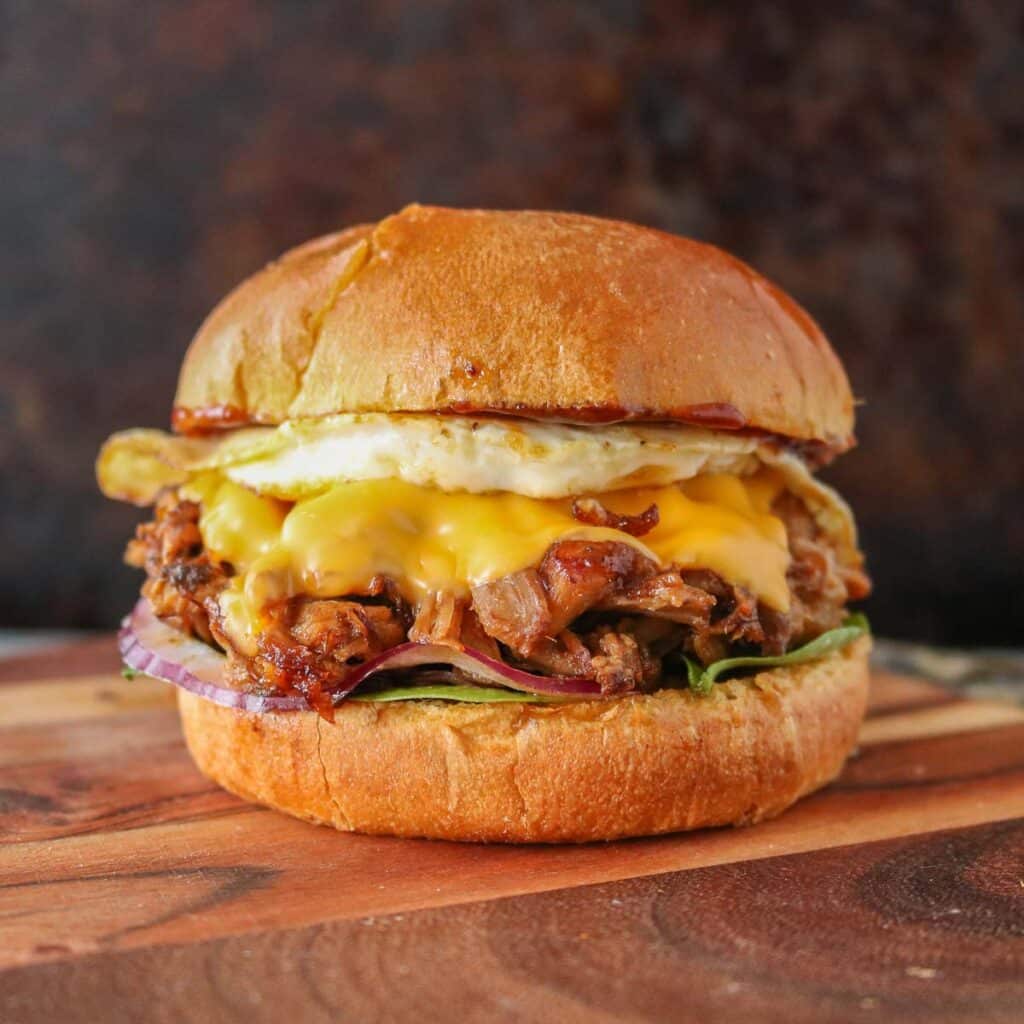 Pulled Pork Breakfast Sandwich | Girl Heart Food®