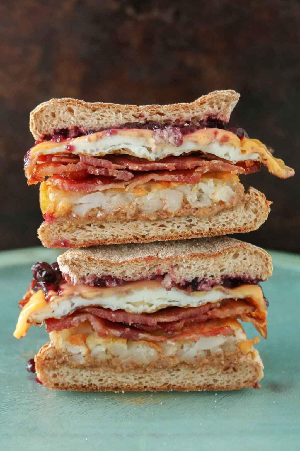 Bacon and Egg Hash Brown Breakfast Sandwich | Girl Heart Food®