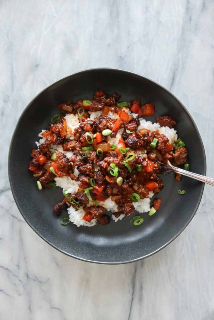 Spicy Ground Beef Rice Bowls | Girl Heart Food®