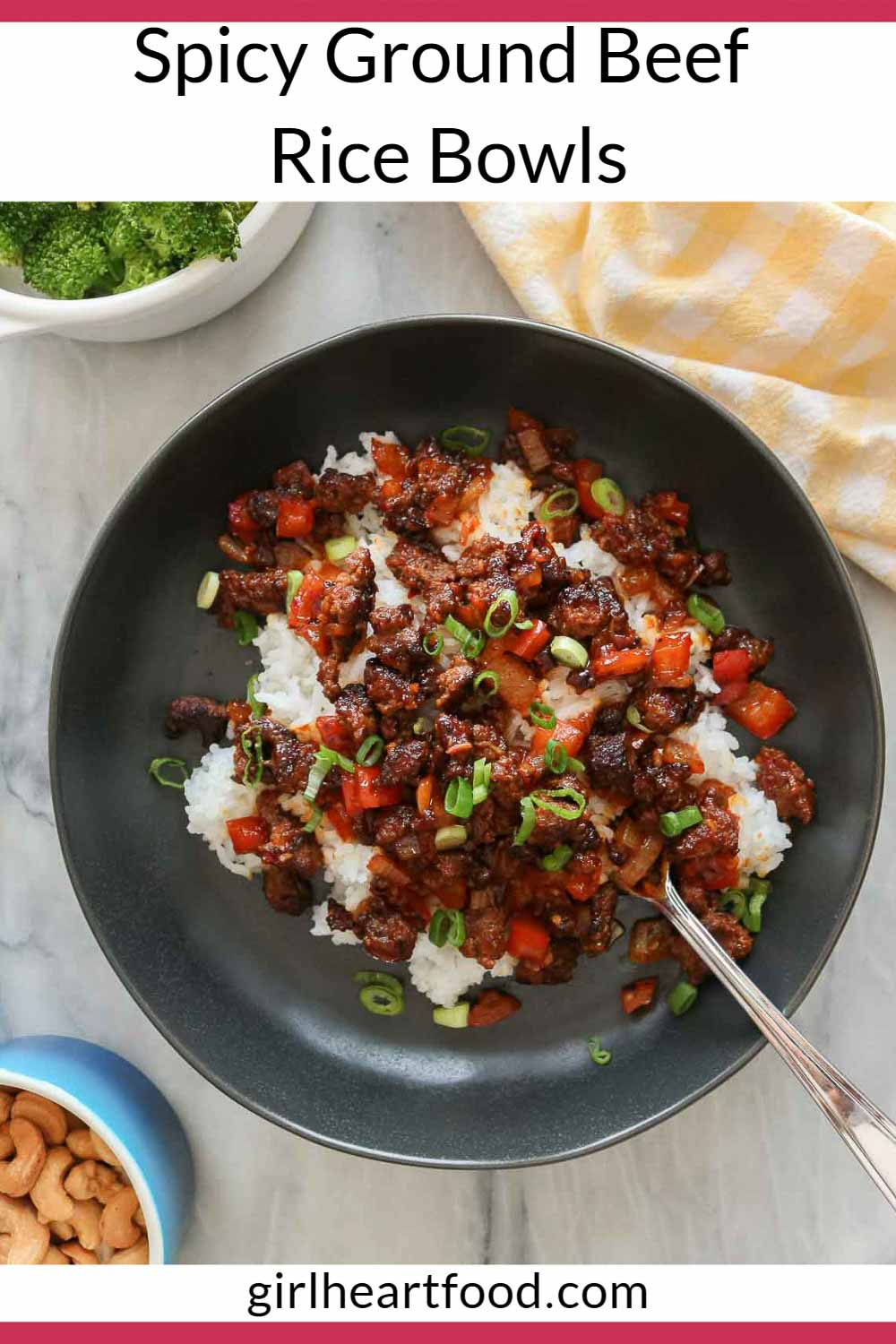 Spicy Ground Beef Rice Bowls | Girl Heart Food®