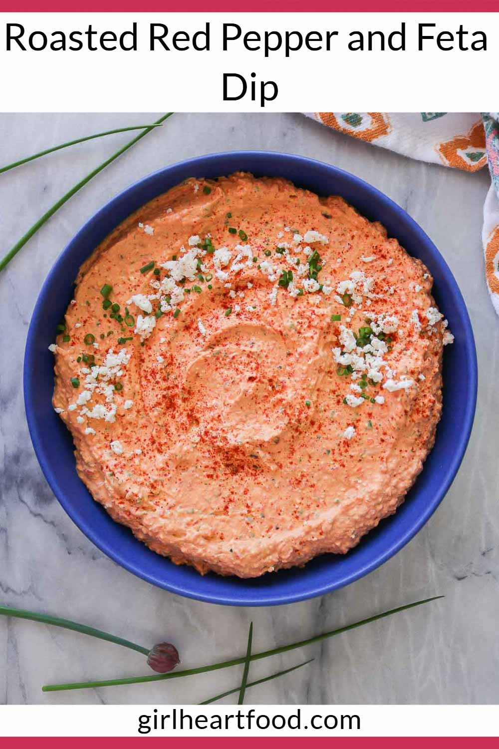 Roasted Red Pepper and Feta Dip | Girl Heart Food®