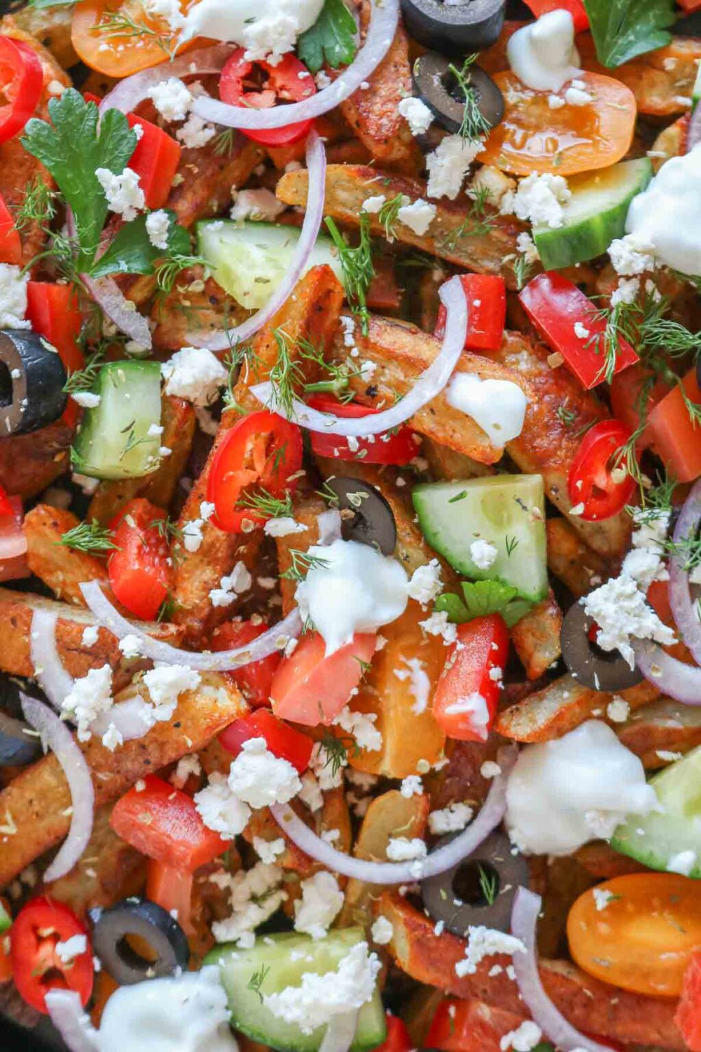 Mediterranean Fries | Girl Heart Food®